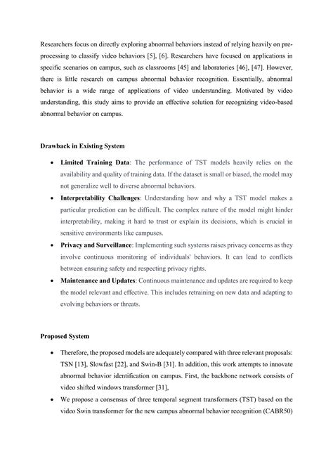 campus abnormal behavior recognition with temporal segment transformers