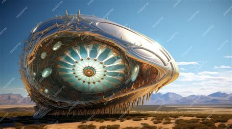 Premium Photo Breathing Fertile Hybrid Spacecraft Shaped Like An Eye