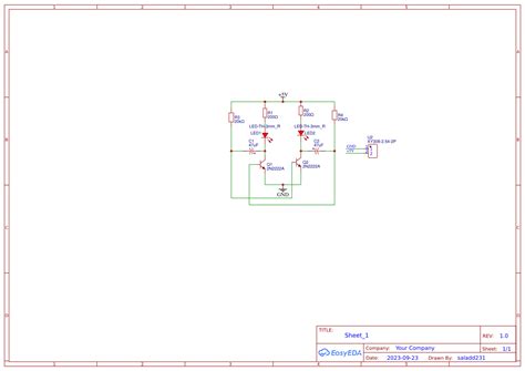pcb blink 2 led oshwlab