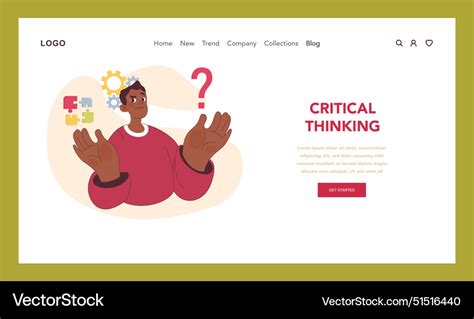 Critical Thinking Concept Flat Royalty Free Vector Image