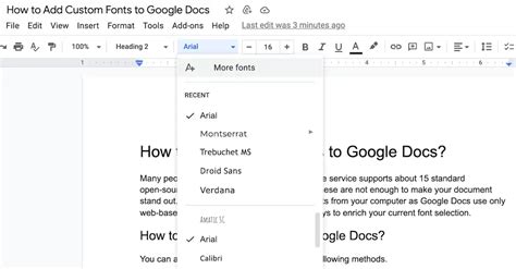 How To Add New Fonts To Google Docs Onedesblog