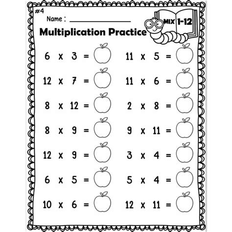 Multiplication Facts Worksheets 1 12 Single And Mixed Practice Tpt