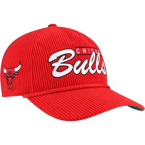 Mens 47 Red Chicago Bulls Double Header Sidepatch Cord Hitch