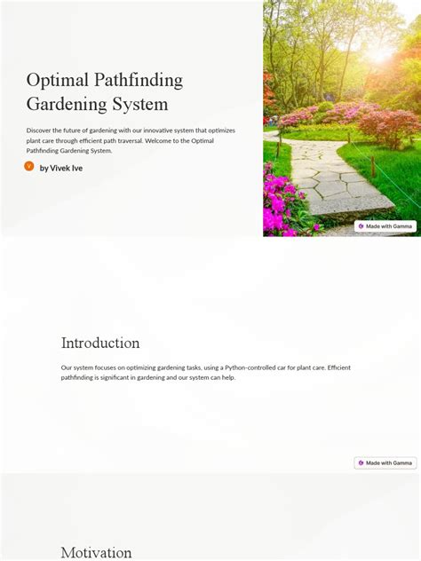 Optimal Pathfinding Gardening System Pdf Program Optimization Computer Vision