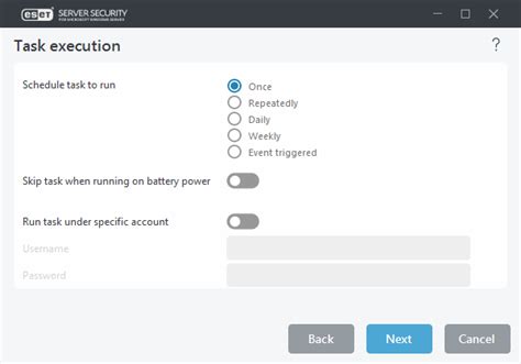 scheduler add task eset server security 12 0 eset online help