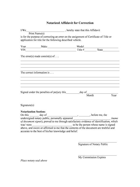 How To Fill Out A Notarized Affidavit For Correction At Ronald Wray Blog