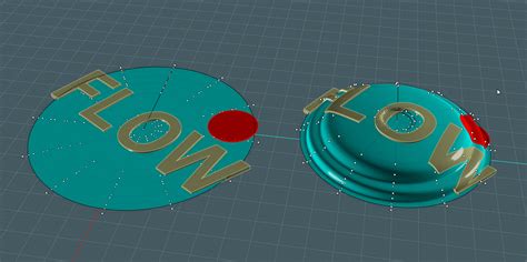 flowing objects on a revolved surface