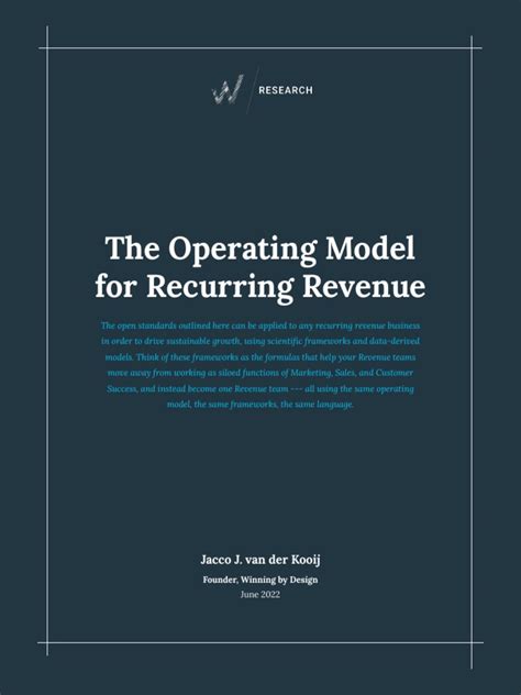 The Scientific Models That Govern Recurring Revenue Pdf Sales Marketing