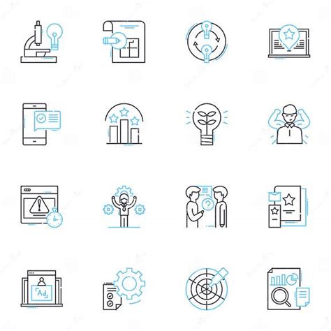 Cognitive Pics Linear Icons Set Memory Perception Attention Cognition Insight Learning