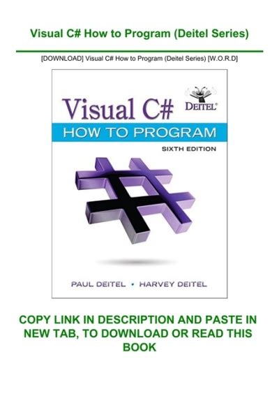 Download Visual C How To Program Deitel Series Word