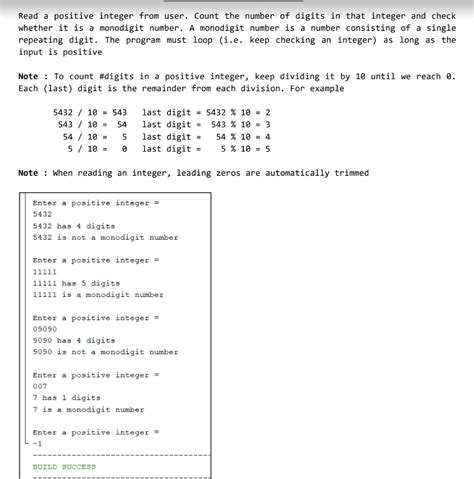Solved Read A Positive Integer From User Count The Number Chegg Com