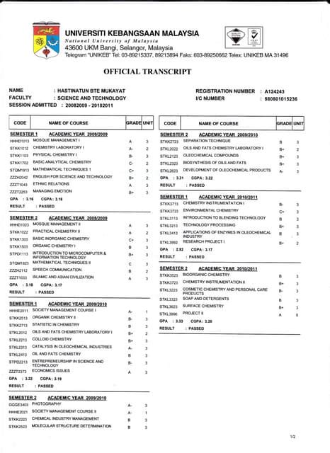Phd Transcript Pdf