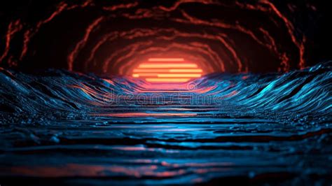 The Data Of Crypto Waves Is Visualized Through A 3d Illustration Of