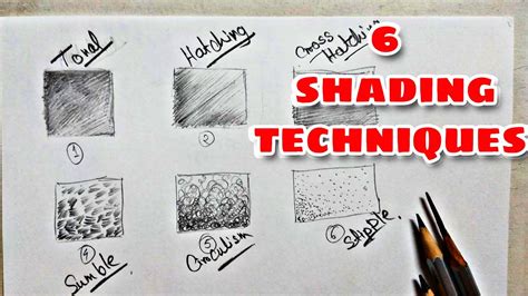6 Types Of Shading Techniques For Beginners Youtube