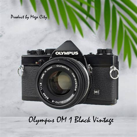Olympus Om 1 Black Vintage 35mm Slr Film Camera With F18 50mm Prime