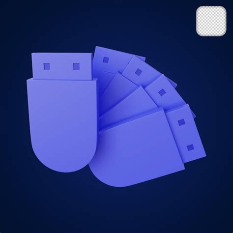Premium Psd Five Flash Disk Icon 3d Illustration