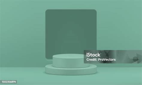 녹색 3d 연단 실린더 레벨 무대 쇼 프리젠 테이션 기본 기초 현실적인 벡터 0명에 대한 스톡 벡터 아트 및 기타 이미지 0