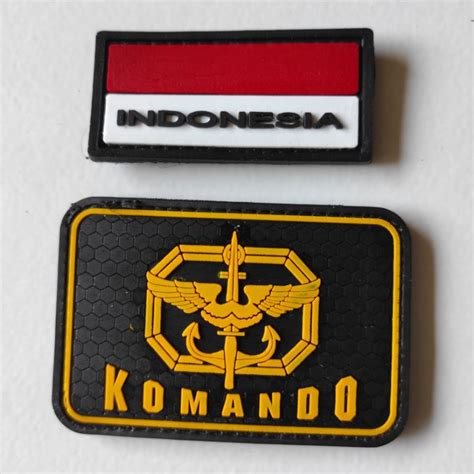 Jual Patch Rubber Logo Komando Kopassus Bendera Indonesia Kecil Satu Setrubber Patch Tni