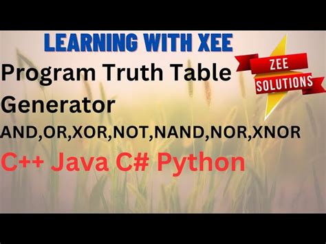 Truth Table Generator C Code Cabinets Matttroy