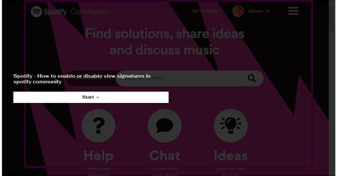 spotify how to enable or disable view signatures in spotify community