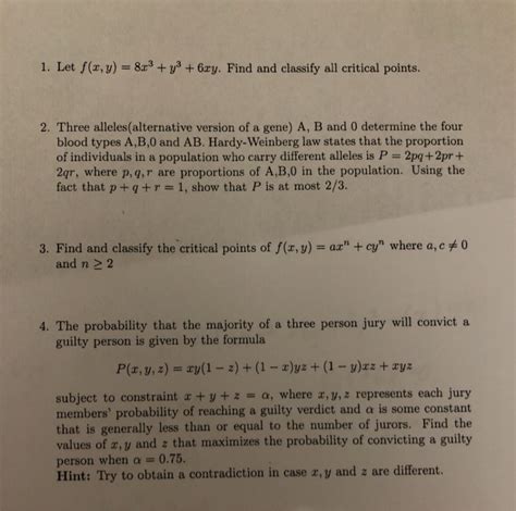 Solved Let F X Y X Y Xy Find And Classify Chegg Com