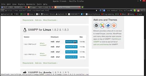 Mari Belajar Tentang Komputer Cara Install Xampp Kali Linux