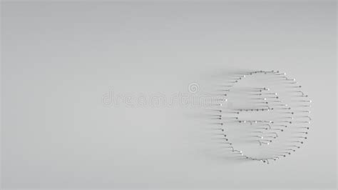3d Rendering Various Metal Nails In Shape Of Right Arrow Stock