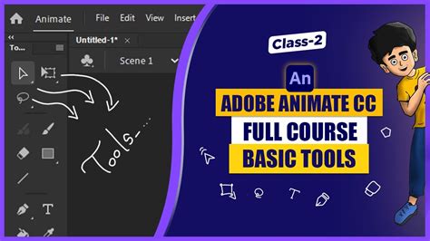Adobe Animate CC Bangla Tutorial | Class 2 | Basic Tools Adobe Animate | 2D Animation Course ...