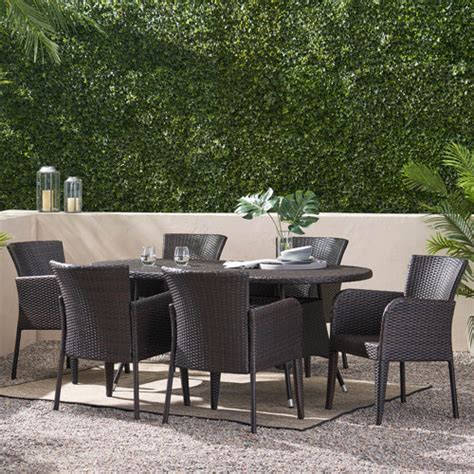 Oval Six Person Patio Dining Sets Youll Love Wayfair