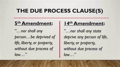 Due Process Vs Substantive Due Process Th Th Amendment