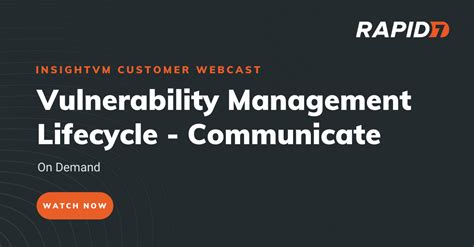 Vulnerability Management Lifecycle Communicate