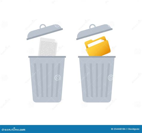 Process Delete File In Paper Remove Document Vector Stock Illustration Stock Vector