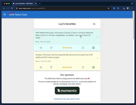 [video] luc van donkersgoed on linkedin aws news now supports rss 🗞️ on custom feeds share the