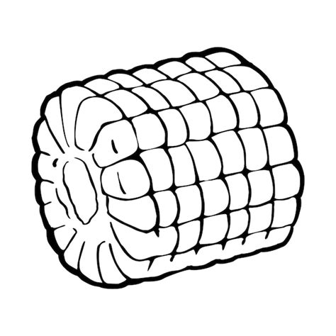 Premium Vector Ripe Corn Cob Half Vector Vintage Engraving