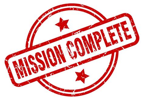 Mission Complete Stamp Stock Illustrations 733 Mission Complete Stamp