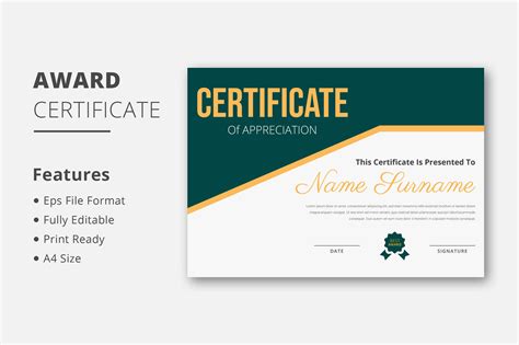 Creative Modern Certificate Template Graphic By Macrobyte · Creative