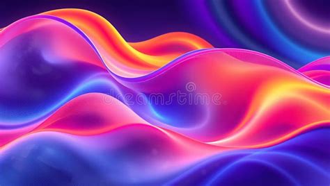 Abstract Vibrant Waves Of Color Flowing Smoothly Stock Illustration Illustration Of Pattern