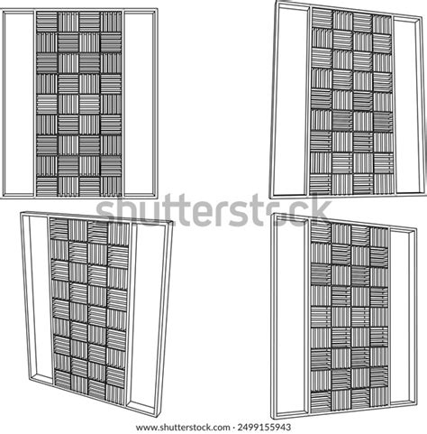 Vector Sketch Illustration Room Partition Backdrop Stock Vector Royalty Free 2499155943