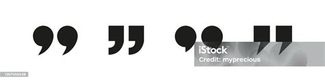 쉼표 아이콘을 인용합니다 따옴표 기호 격리 된 벡터 집합입니다 텍스트 괄호 기호입니다 흰색 배경에 견적 쉼표 0명에 대한 스톡 벡터 아트 및 기타 이미지 Istock