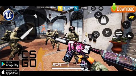 CS GO MOBILE GAMEPLAY ANDROID UNREAL ENGINE LATEST UPDATE YouTube
