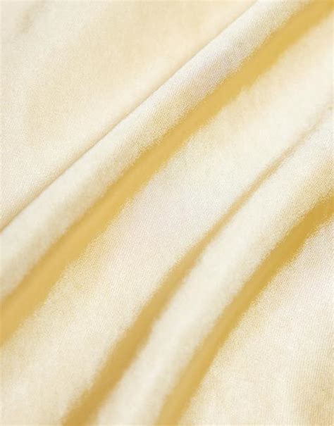 Six Stories Satin Pocket Square In Lemon Asos