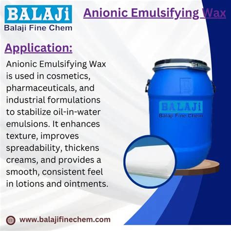 Grade Standard Cosmetic Grade Anionic Emulsifying Wax Granules At
