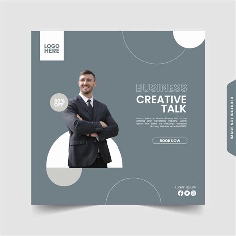 Premium Vector Modern Business Class Template Steel Gray Themed
