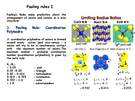 Radius Ratio In Ionic Solids Cations Try To