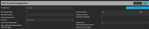 Configuring The Main EZeePOS Terminal Settings EZEEPos Solution