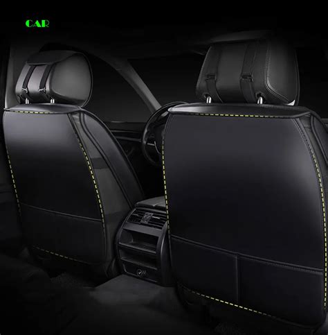 Спереди и сзади) Роскошный кожаный чехол для сиденья автомобиля 4 ...