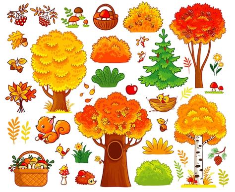 premium vector different tree design