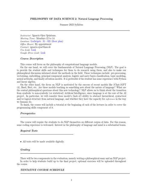 Philosophy Of Data Science 2 Nlp Syllabus Pdf Artificial Intelligence Intelligence Ai