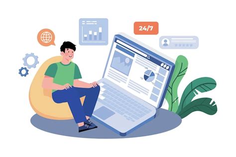 Premium Vector Web Developer Implementing Technical Seo Improvements