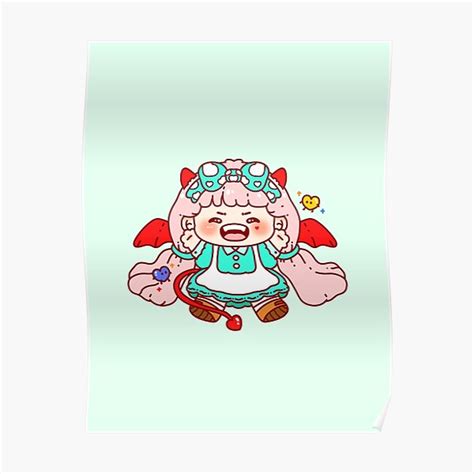 Cute Chibi Devil Girl Character Poster For Sale By Satchisatchi